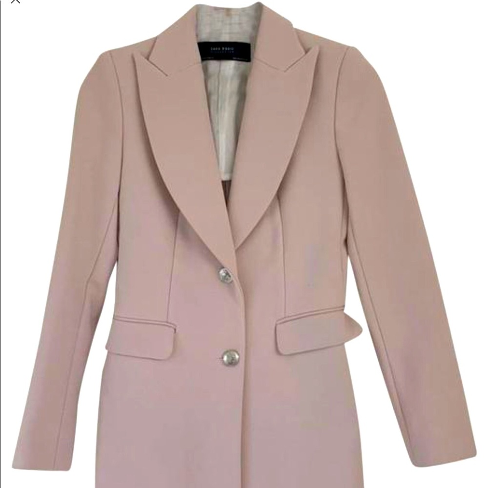 Zara Dusty Light Pink Coat / Long Blazer - Gem